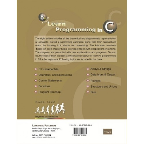 Learn Programming In C 8th Edition Anshuman Sharma Lakhanpal Publishers